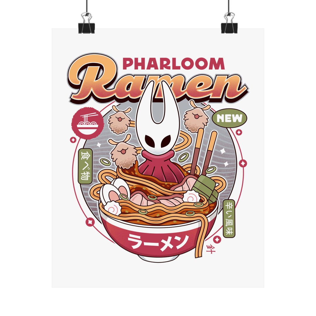 Pharloom Ramen Vintage Matte Vertical Poster // Hollow Knight Video ...