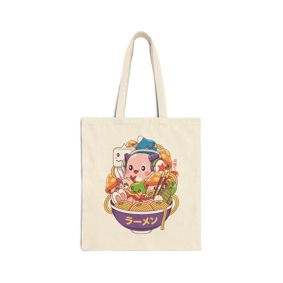 Maple World Monsters Ramen Cotton Canvas Tote Bag // Maplestory Video ...