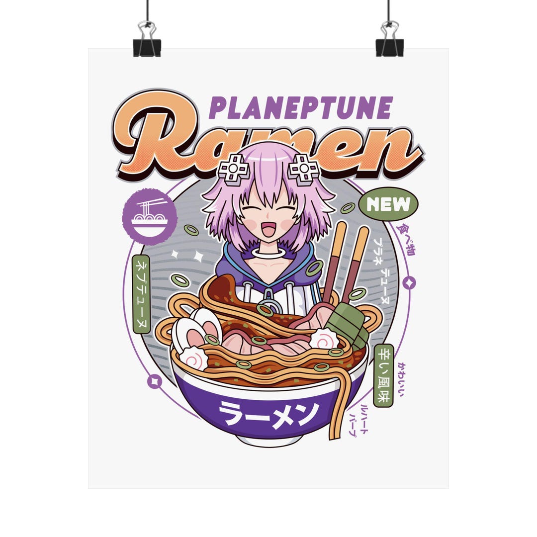 Planeptune Ramen Matte Vertical Poster // Hyperdimension Neptunia Video ...