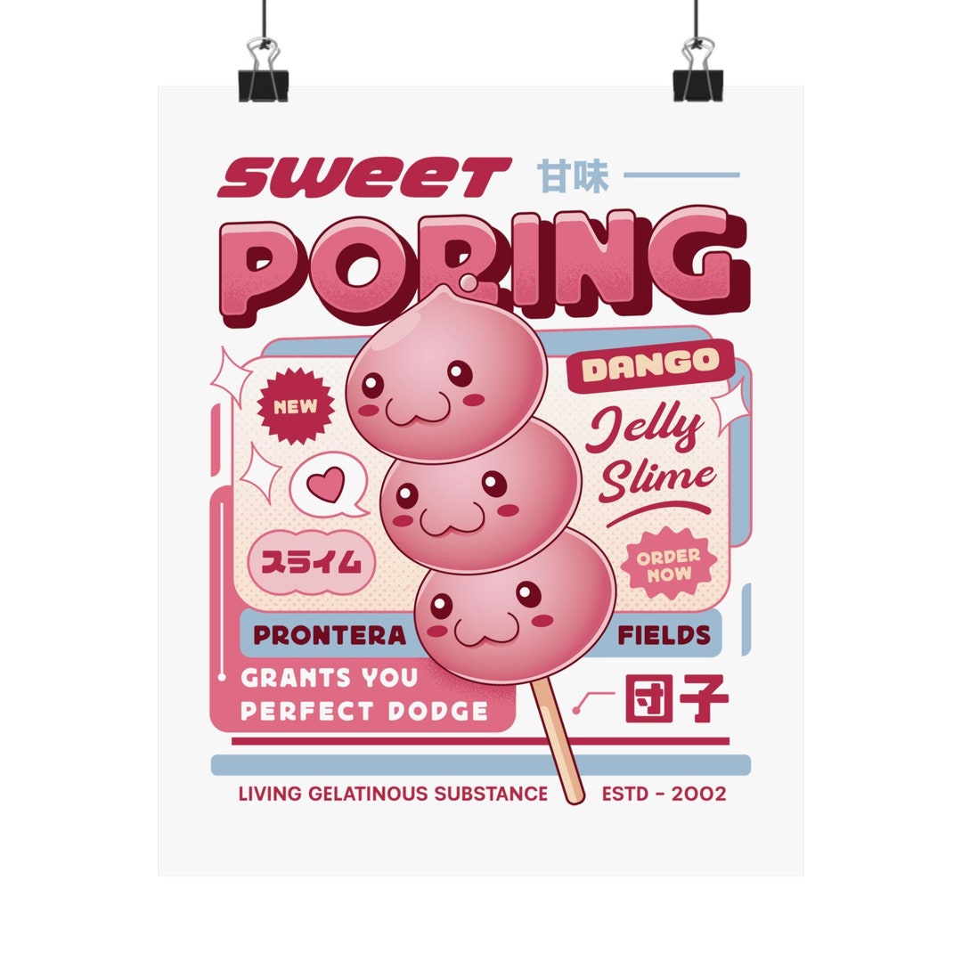 Poring Dango Matte Vertical Poster. Ragnarok Online Video Game // Slime ...