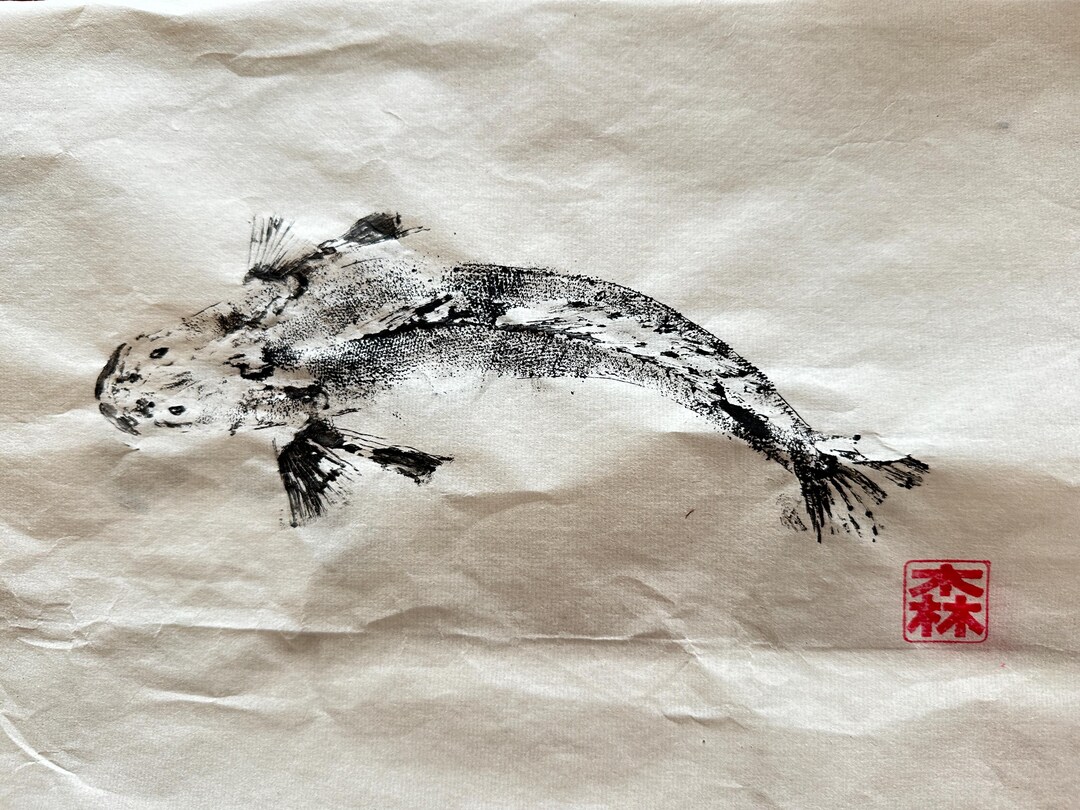 Original Goji Gyotaku, Wall Decor, Gyotaku Art Print, Wall Art - Etsy