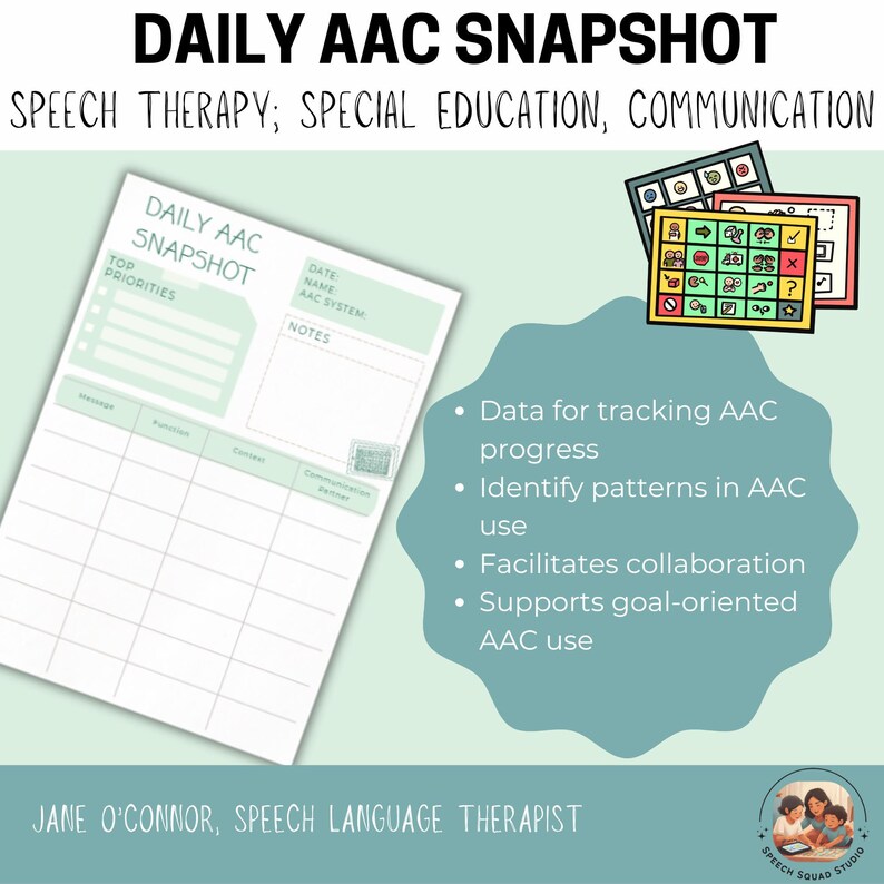 Therapy Support Log: Communication Tool for Slts, Teachers, and ...