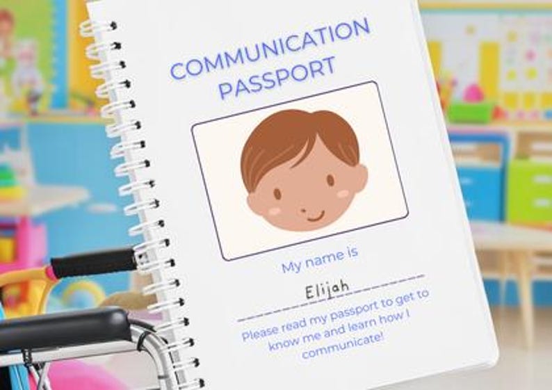 Communication Passport Template: Build Connections; Speech Therapy ...