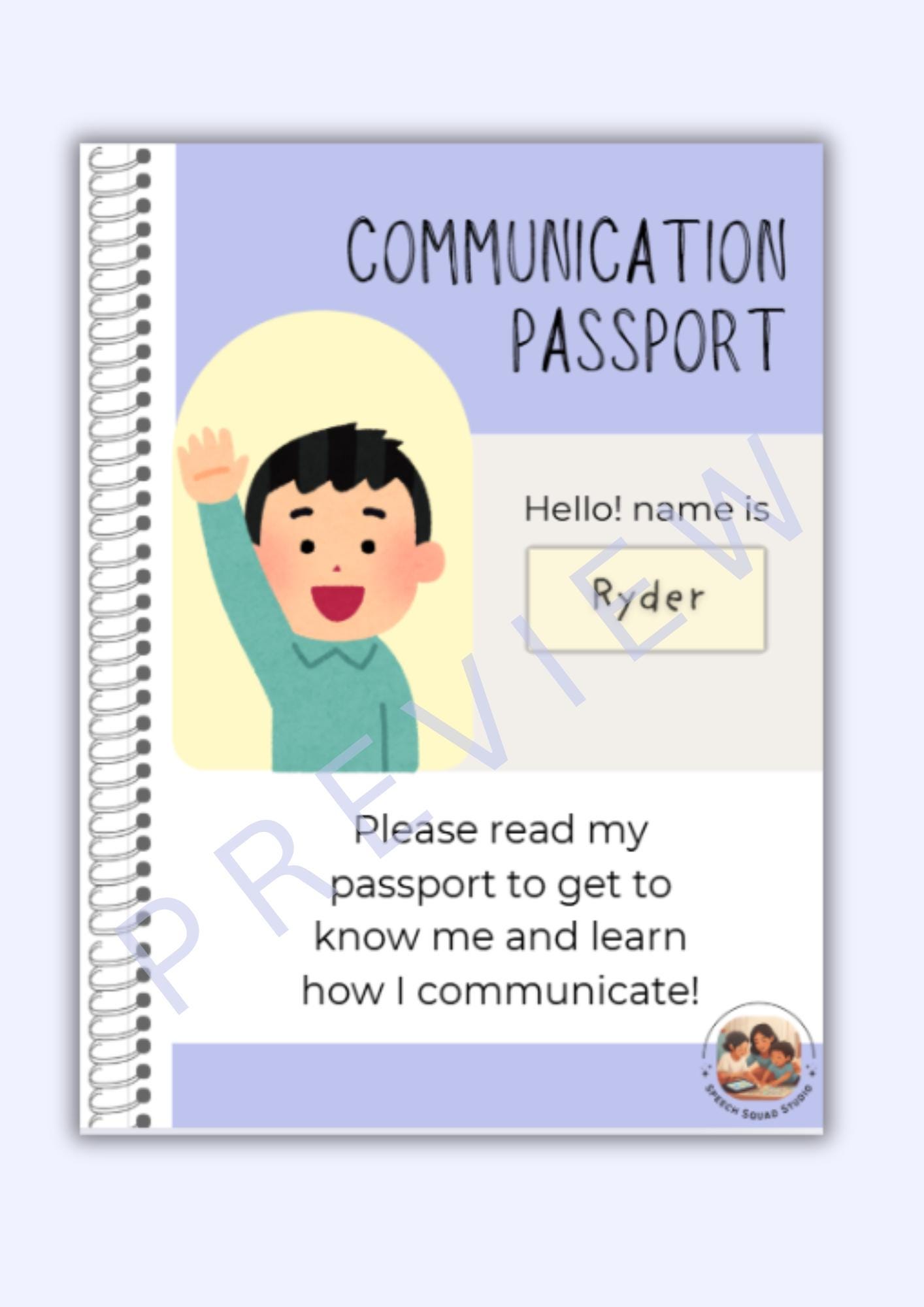 Editable Communication Passport Template – Personalized Tool for AAC ...