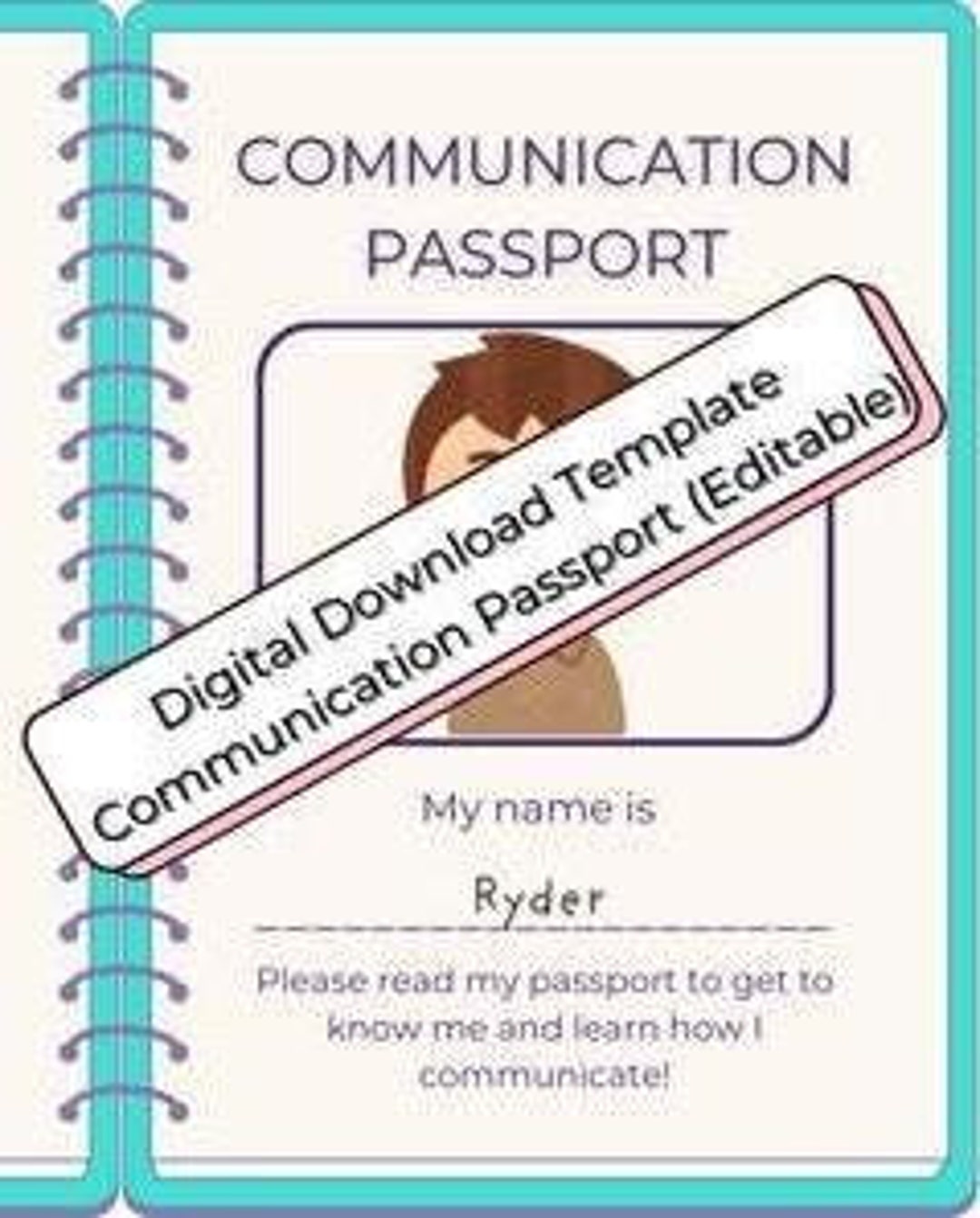 Communication Passport Template: Build Connections; Speech Therapy ...