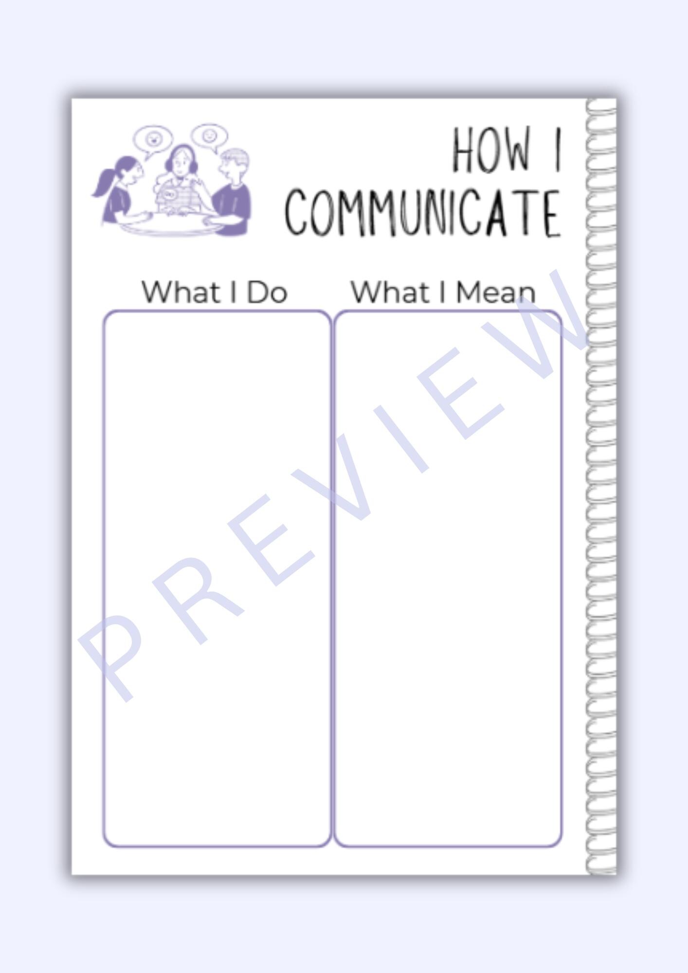 Editable Communication Passport Template – Personalized Tool for AAC ...