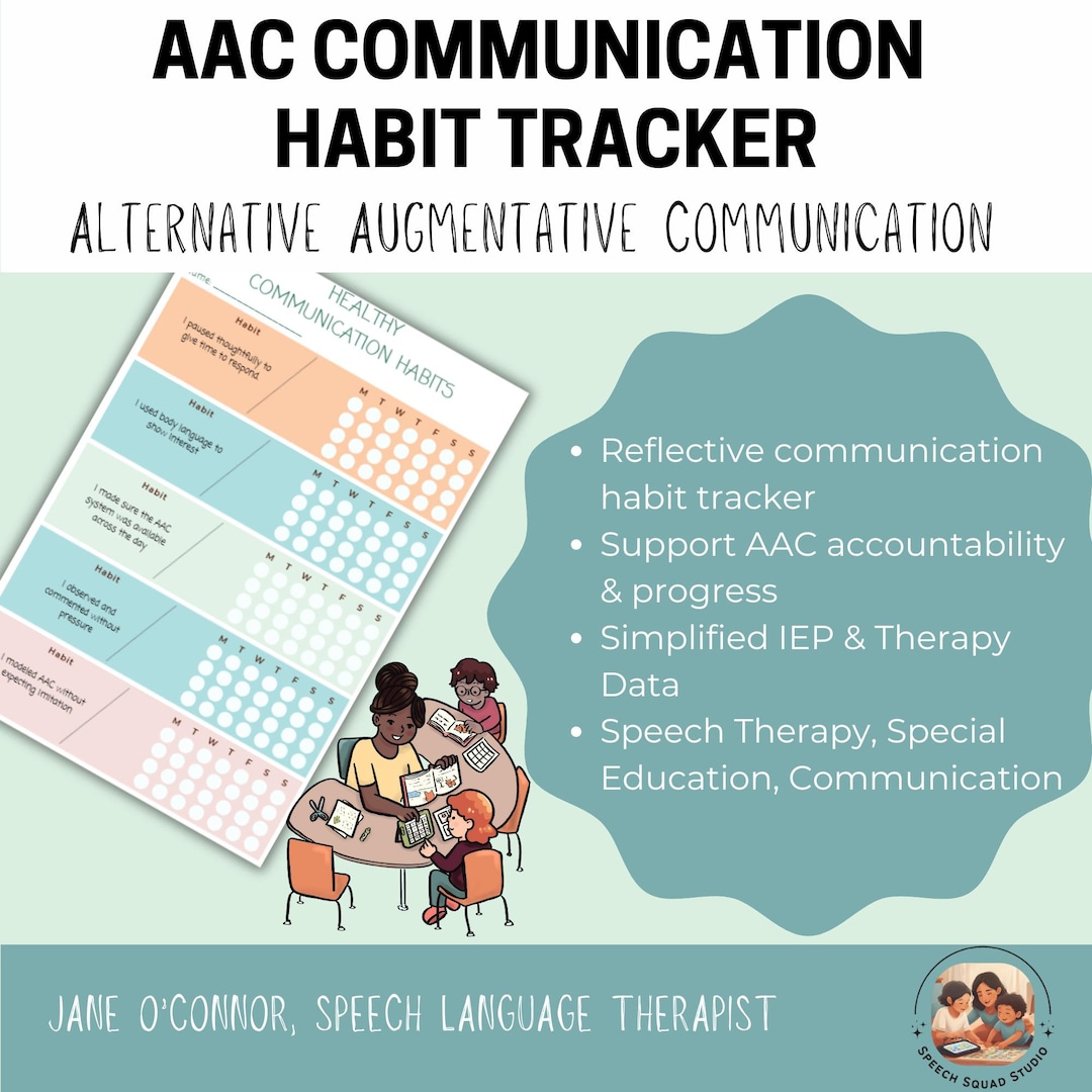 AAC Communication Habit Tracker – AAC Support for Speech Therapy ...