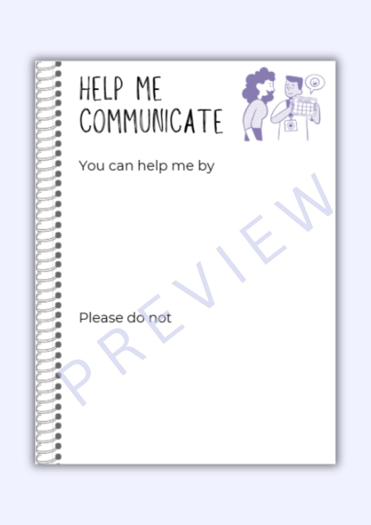 Editable Communication Passport Template – Personalized Tool for AAC ...