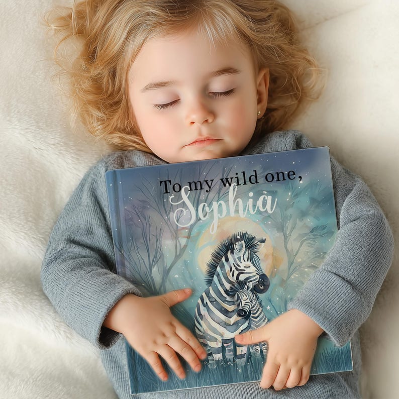 Custom Safari Baby Book, Personalized Children’s Story With Name, Baby ...