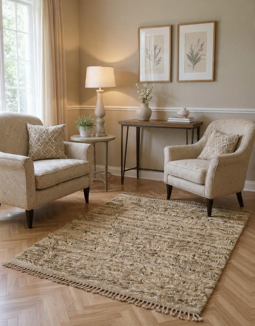 Handmade Wool Shag Rug – Beige Tassel Fringe, Soft Texture Tulu Rug - Etsy