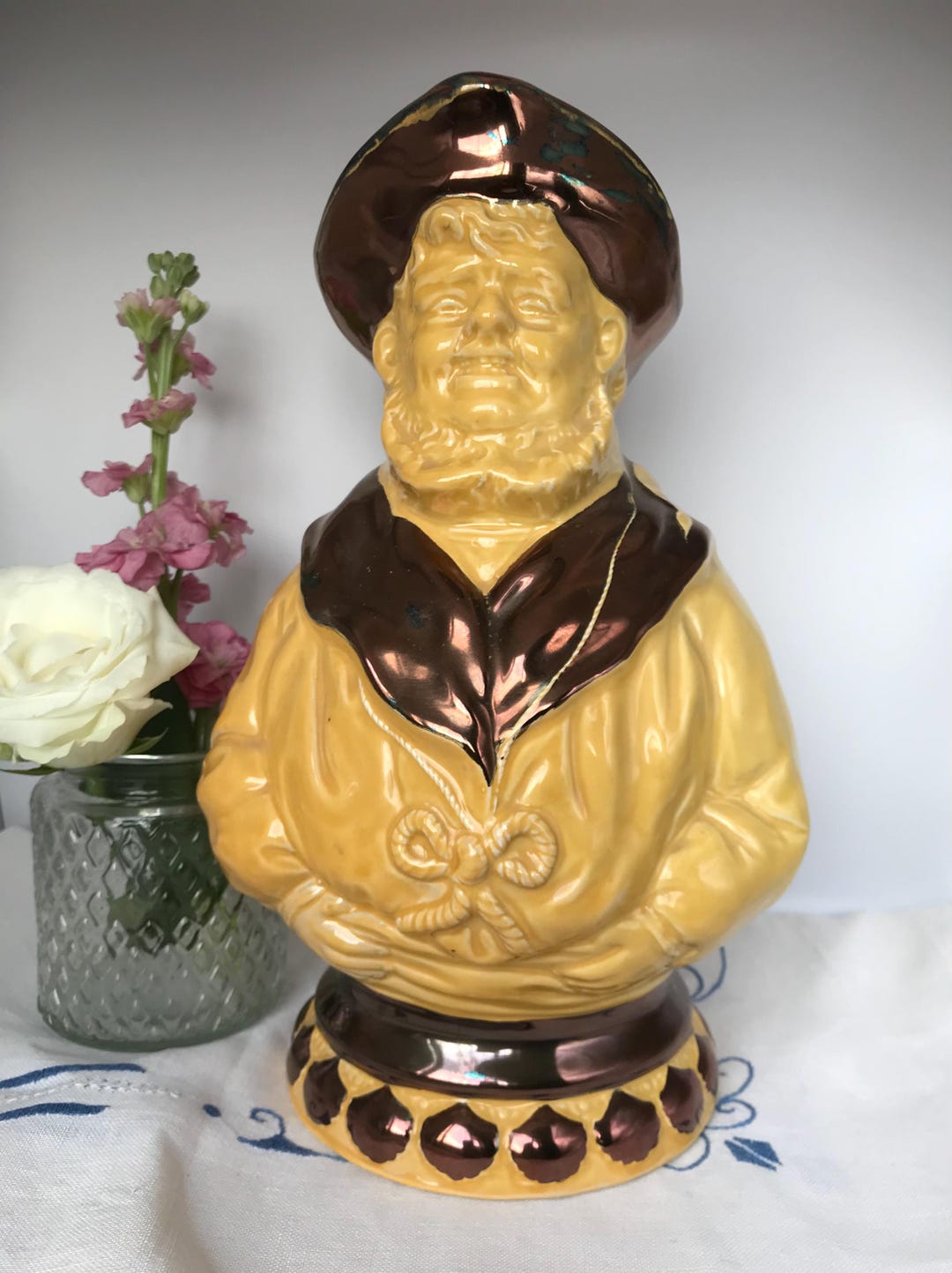 Vintage 1930s/1940s Wemyss Ware 'jolly Sailor' Toby Jug, Yellow With ...