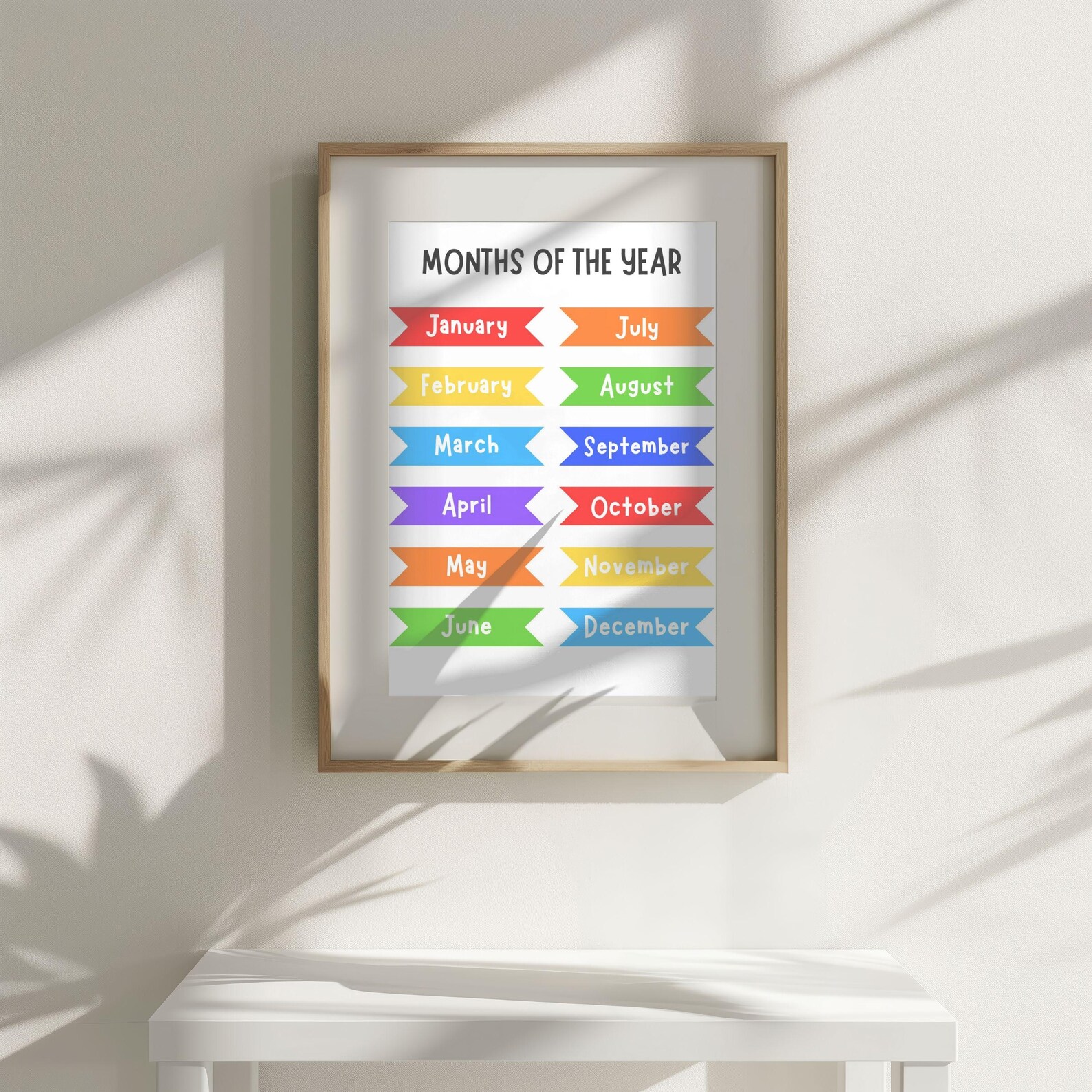 Months of the Year Printable, Educational Posters, Rainbow Classroom ...