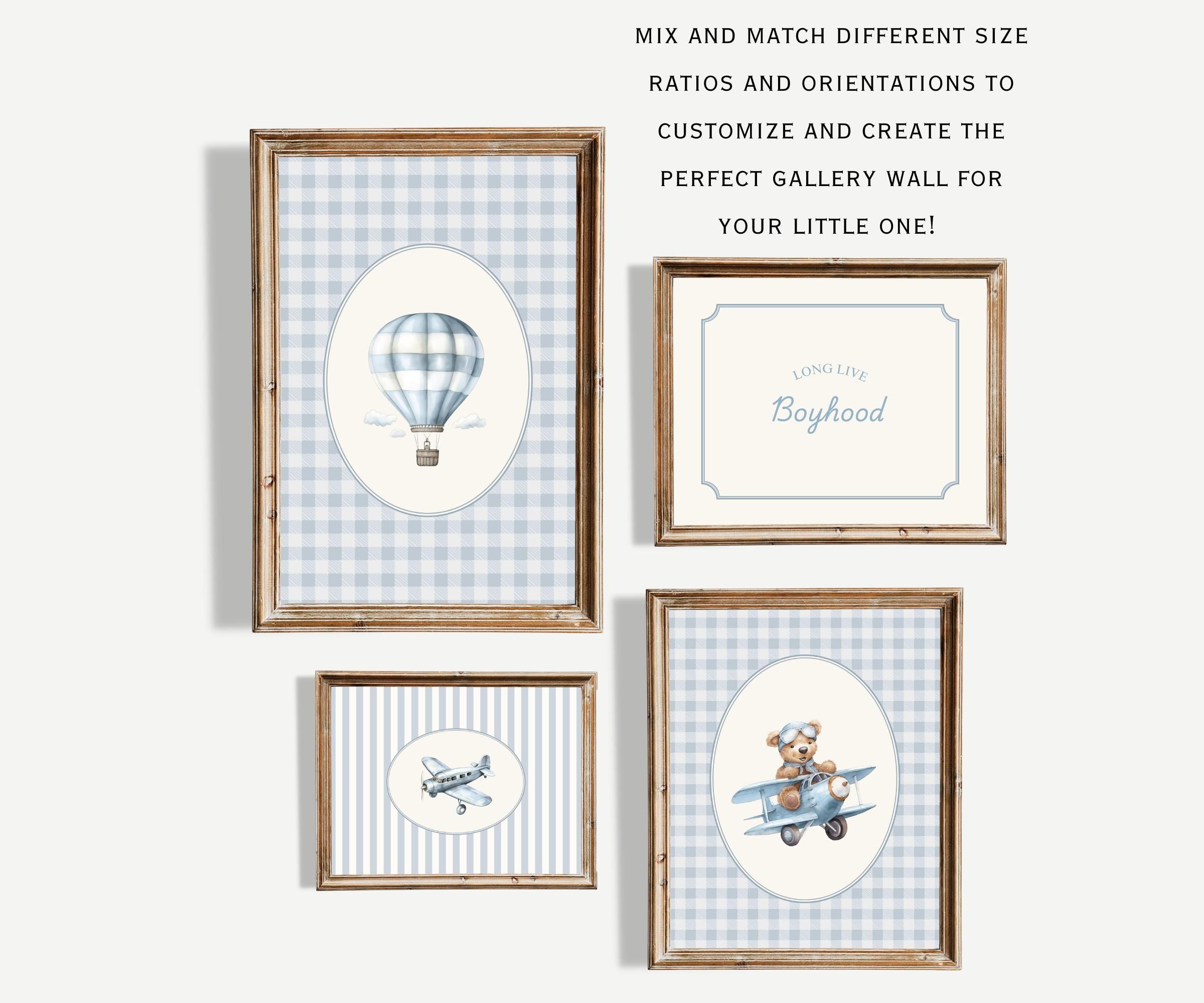 Vintage Boy Nursery, Blue Gingham Prints, Coquette Nursery, Timeless ...