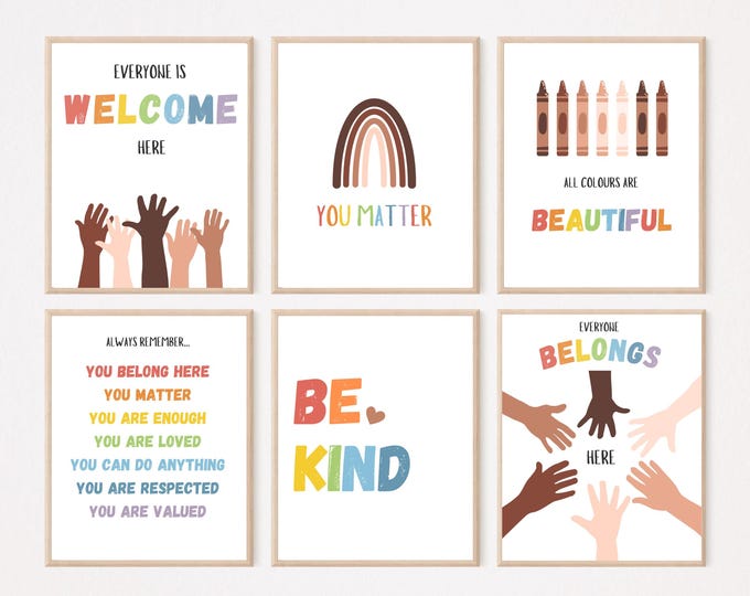 Diversity Classroom Art Printable Poster, LGBTQ Inclusion, Kindness ...