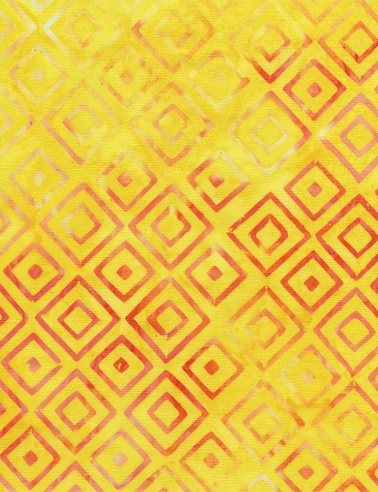 Yellow Diamonds Tonga Batik Fabric - Timeless Treasures - B4170 ...