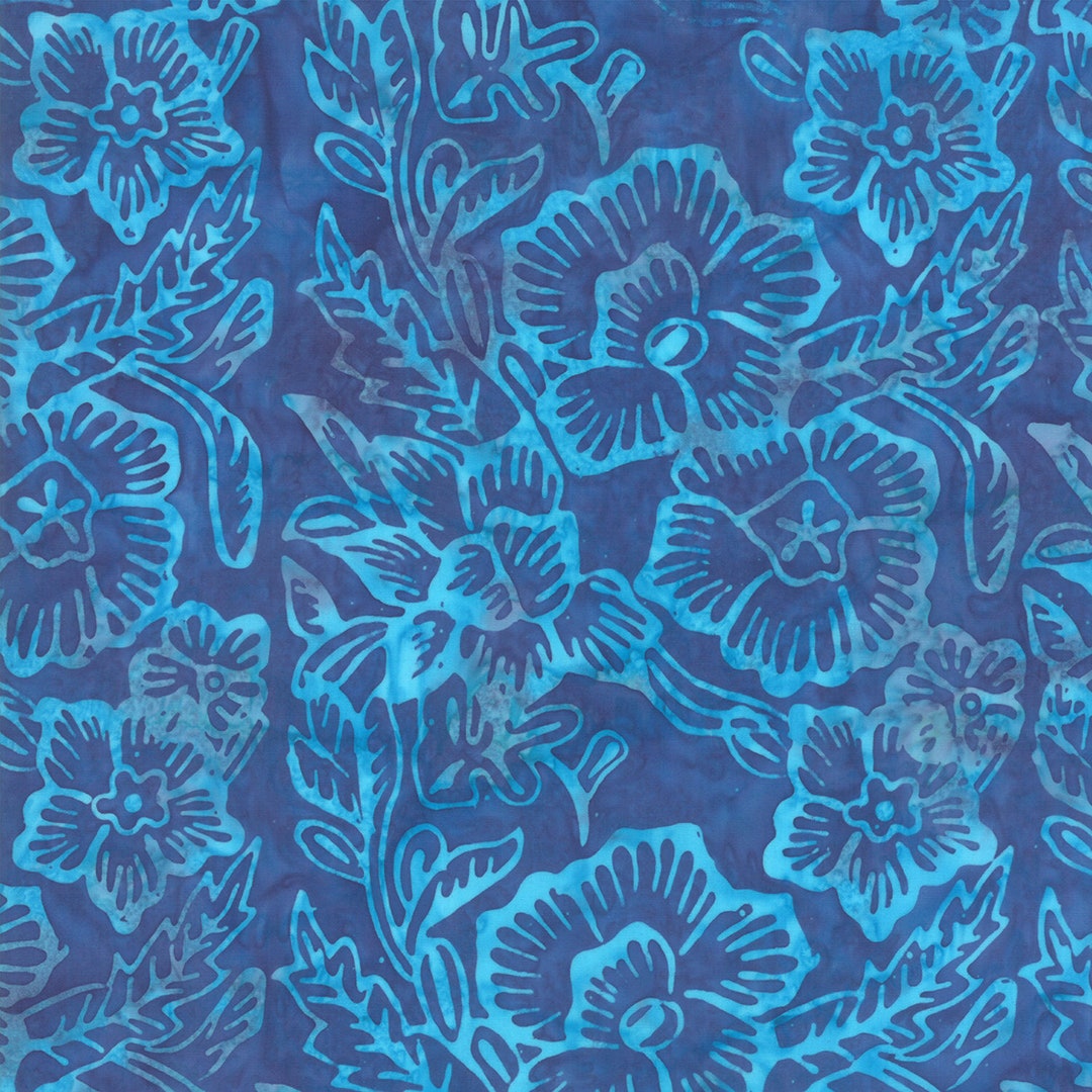 Blue Purple Tidepool Aloha Moda Batik Fabric - 4356 32 - by the Yard - Etsy