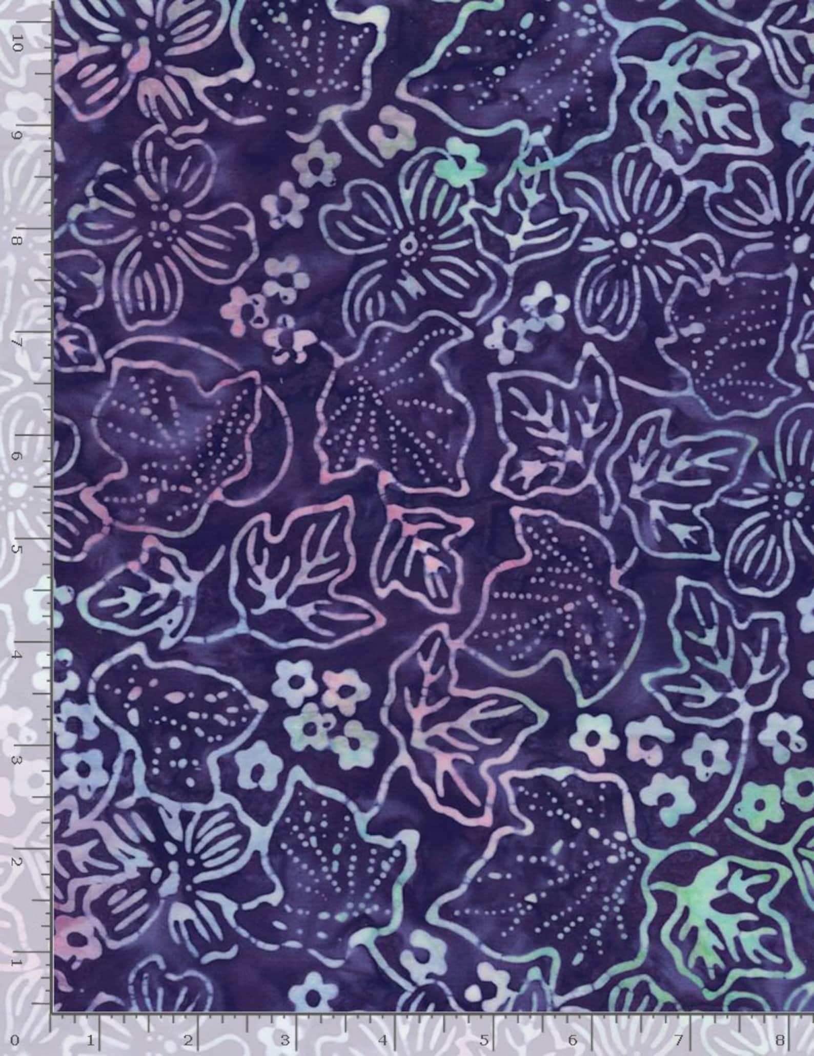 Purple Mystical Hawaiian Foliage Tonga Batik Fabric B7910 - Etsy.de