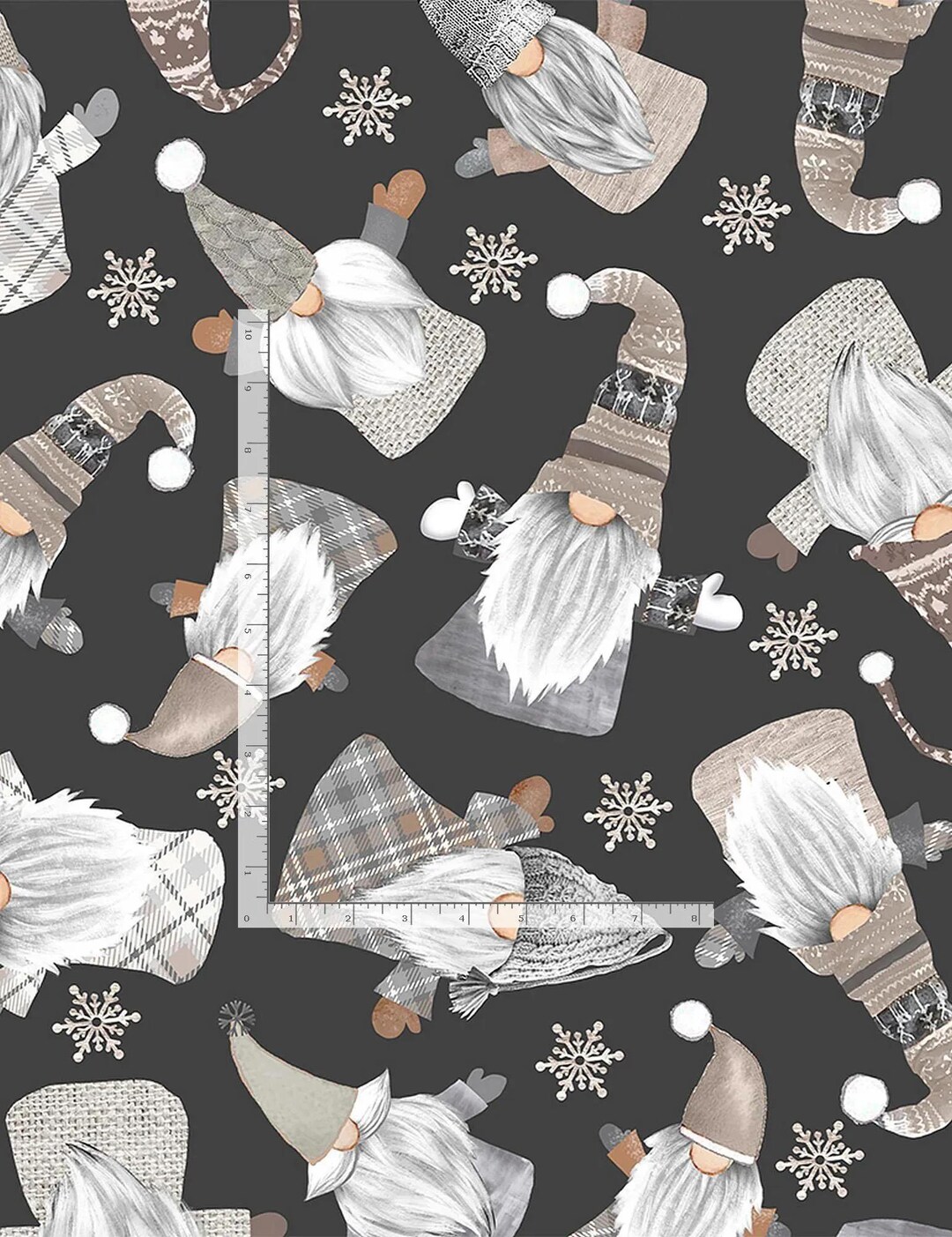 Grey Gnomes Metallic Fabric - Timeless Treasures - CM8207 - by the Yard ...