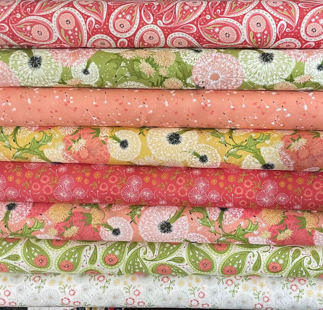 Coral Dandi Duo Half Yard Fabric Bundle Moda Robins Pickens - Etsy