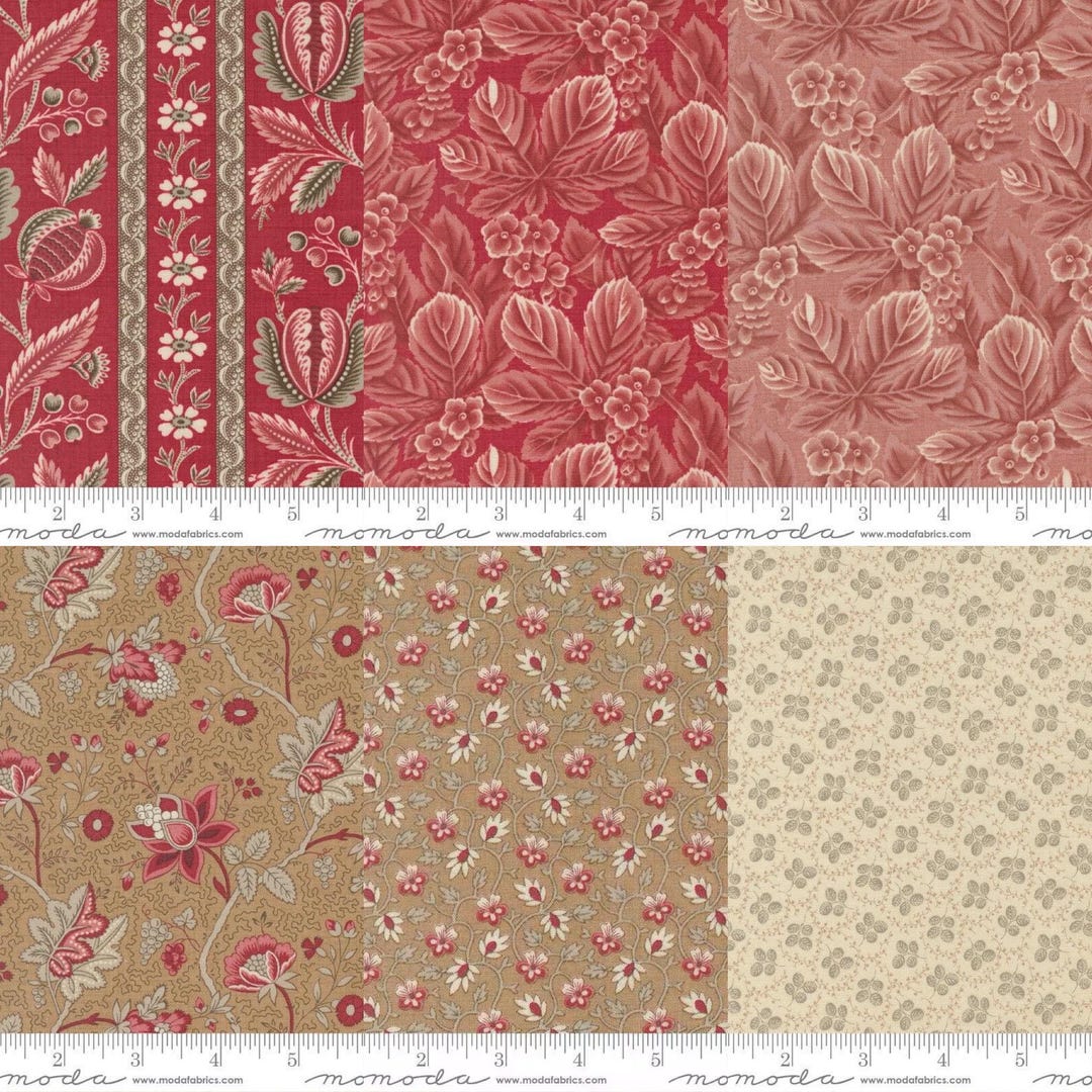 Red Chateau De Chantilly Fabric Group - French General - Moda - 13940 ...