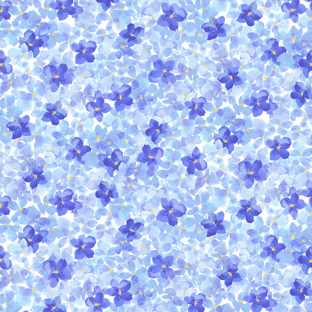 Blue Hydrangea Blossoms Fabric - 27531B - Quilting Treasures - Etsy