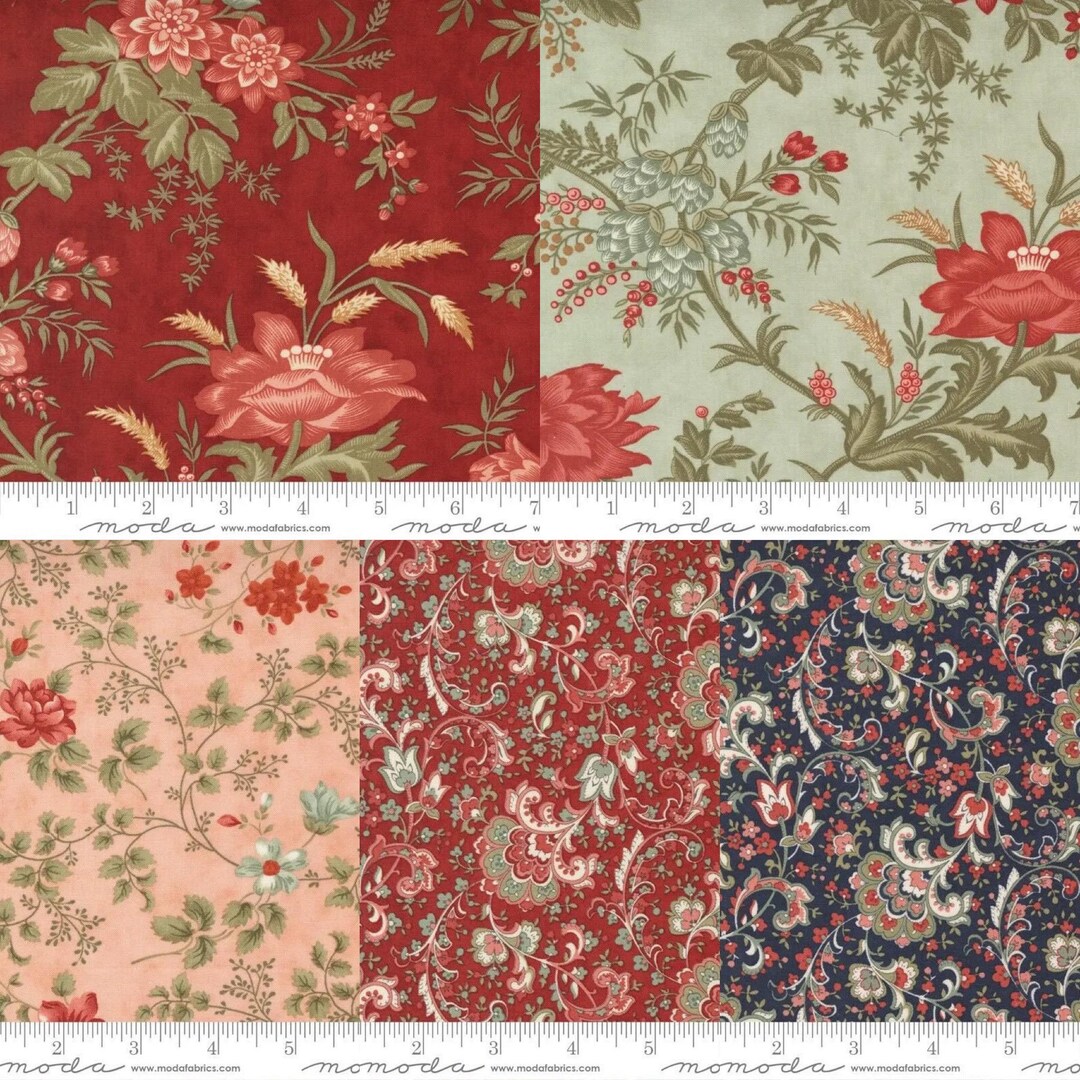 Red Blue Rendezvous Fabric Group - Moda - 3 Sisters - 44302 - 44300 ...