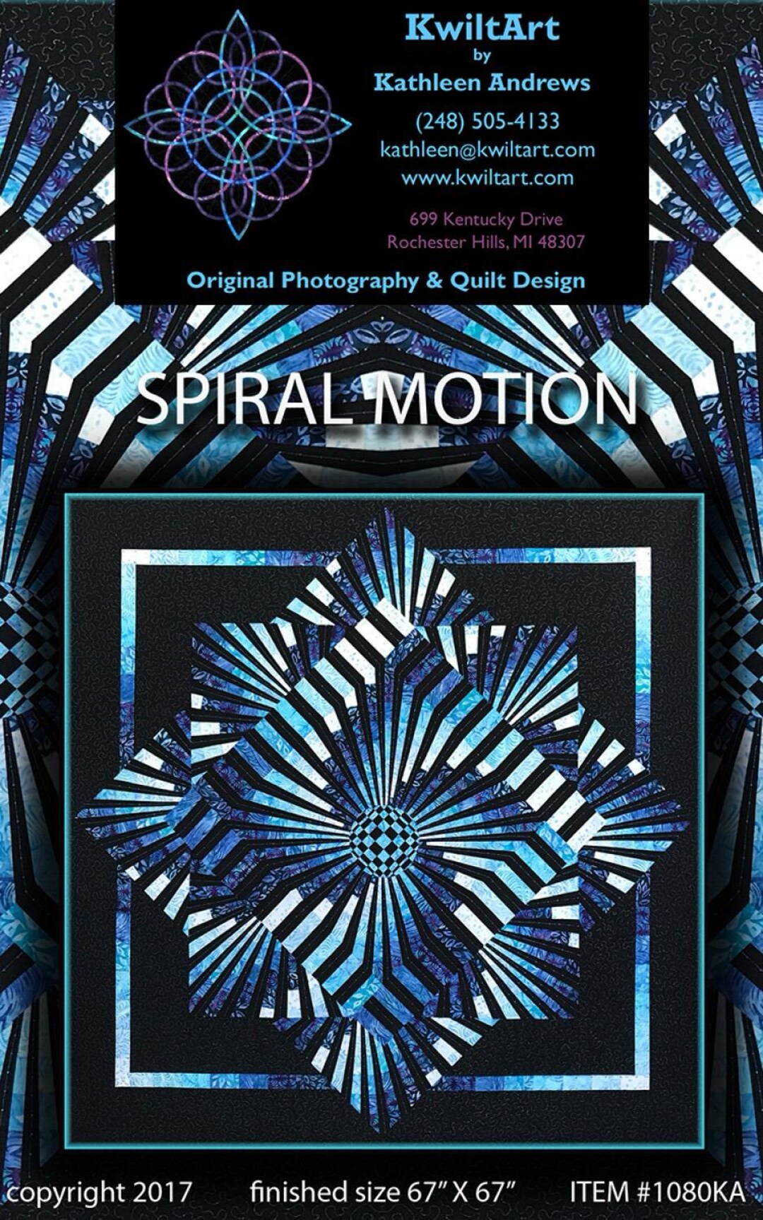 Spiral Motion Optical Illusion Pattern by Kathleen Andrews Kwiltart ...