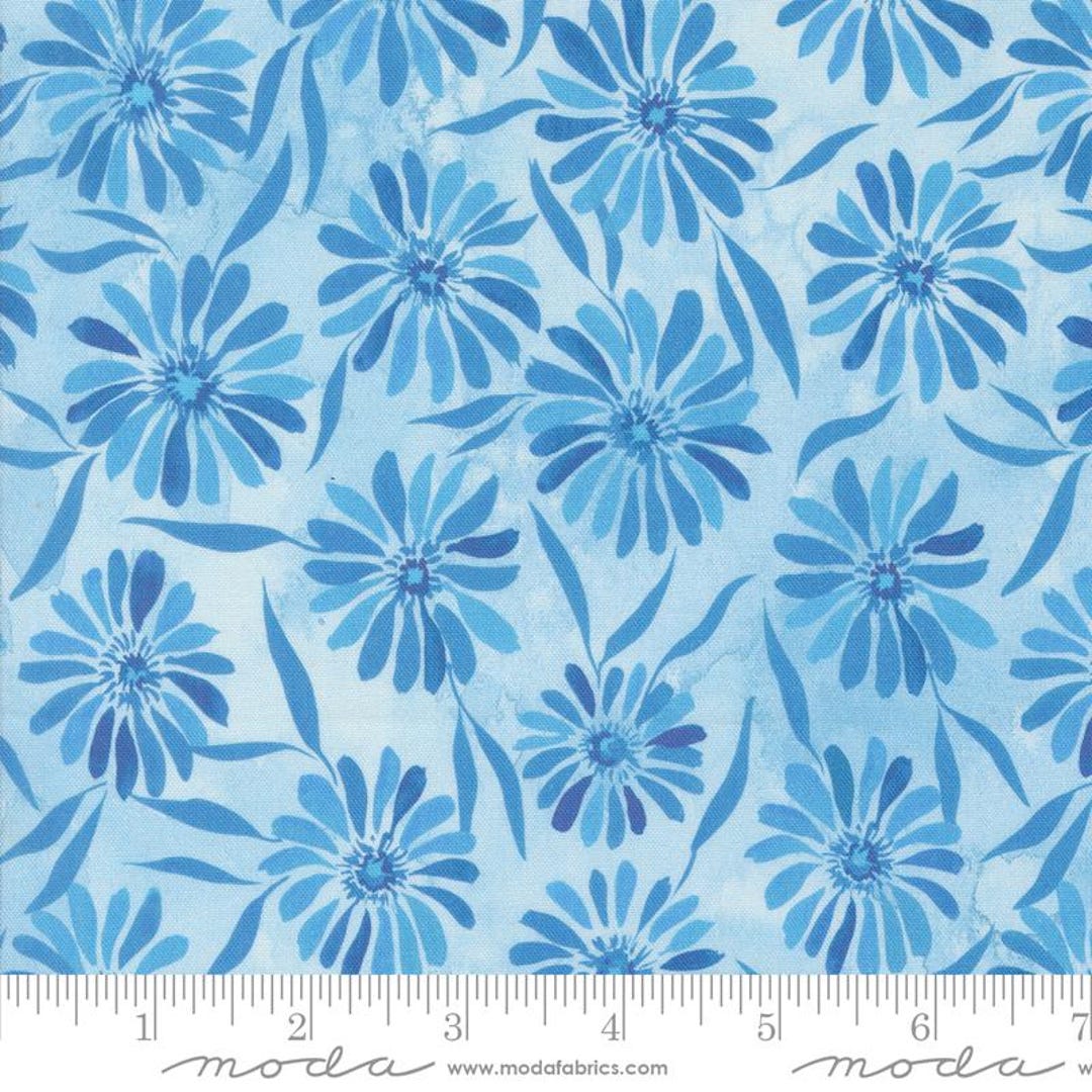 Sky Blue Sunshine and Blue Skies Fabric - 39825 13 - Moda - Create Joy ...