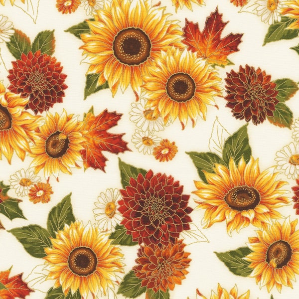 Robert Kaufman Autumn Bouquet Fabric - Etsy