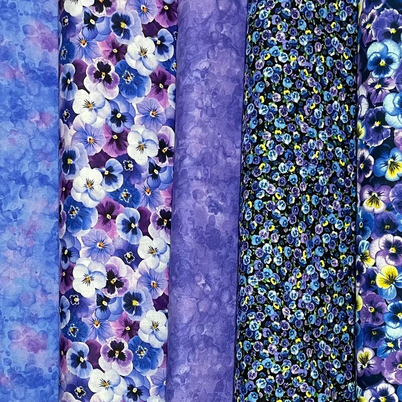 Pansies Fabric - Etsy