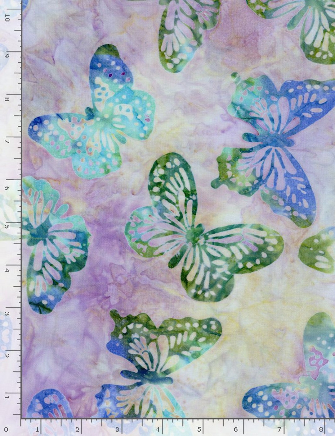 Orchid Stamped Butterflies Icing Tonga Batik Fabric B8742 Timeless ...