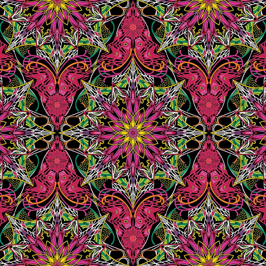 Red Needle Stars Fabric - 13471B-10 - Paula Nadelstern - Benartex - by ...
