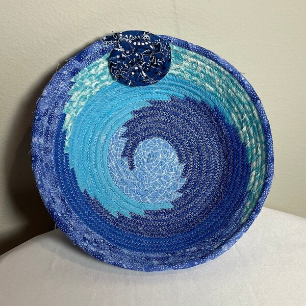 Fabric Wrapped Rope Baskets - Etsy