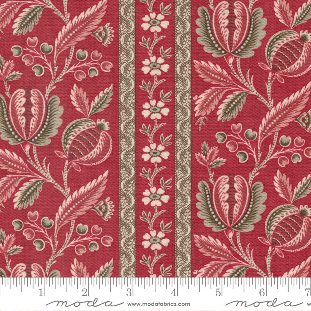 Rouge Red Chateau De Chantilly Fabric - 13940 14 - French General ...