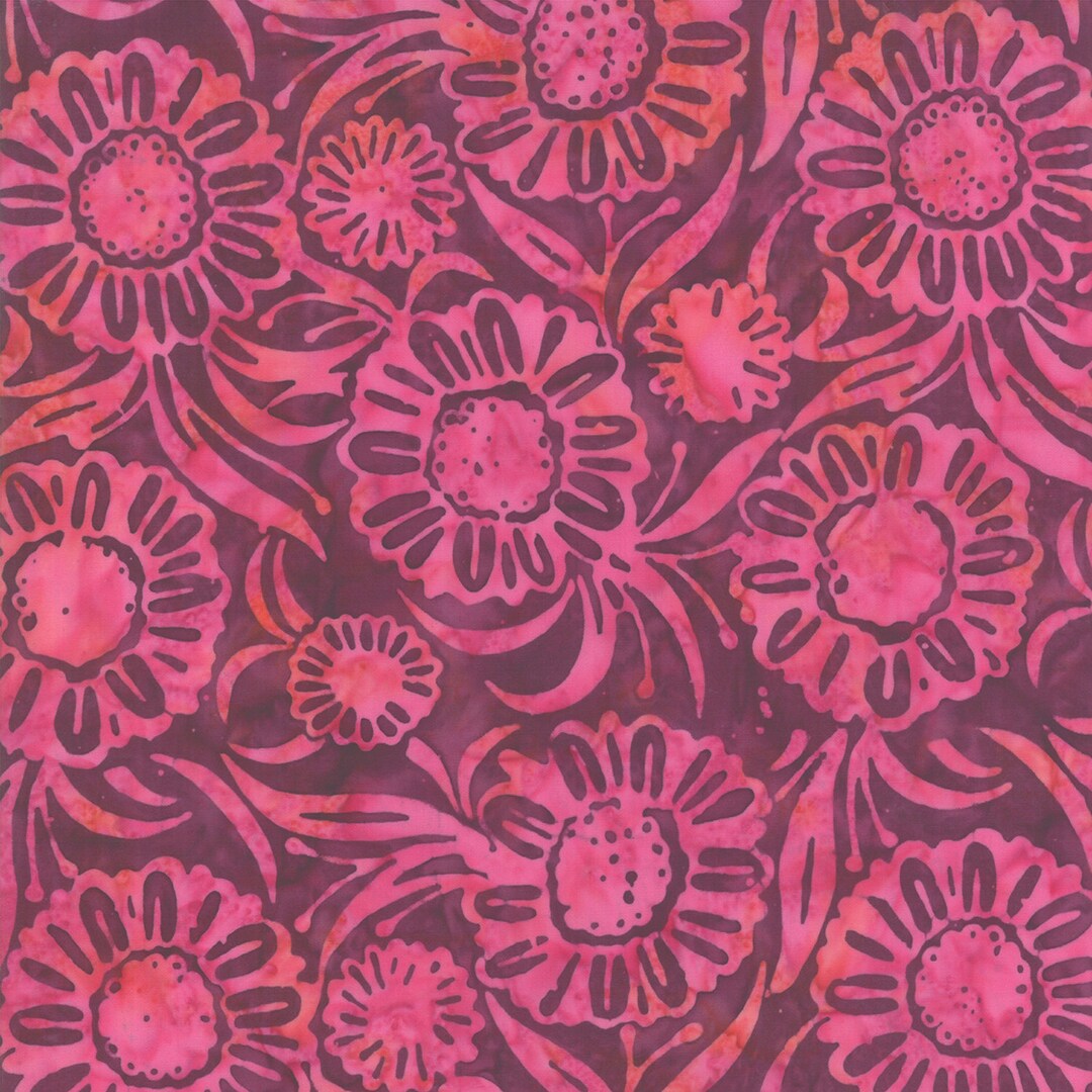 Pink Aloha Moda Batik Fabric - 4356 16 - by the Yard - Etsy