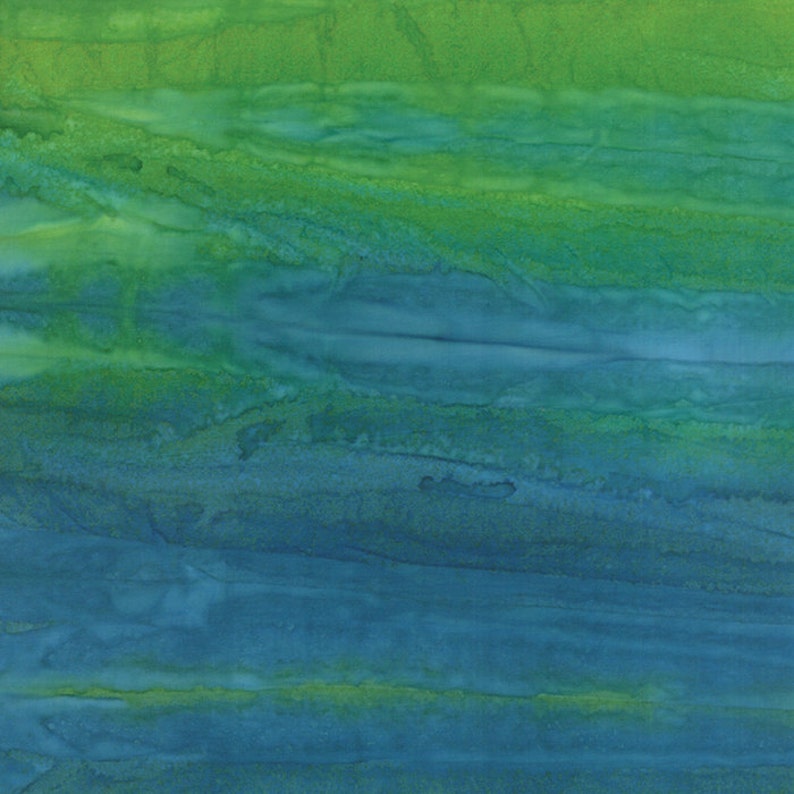 Blue Green Tropical Punch Moda Batik Fabric 4338 36 | Etsy