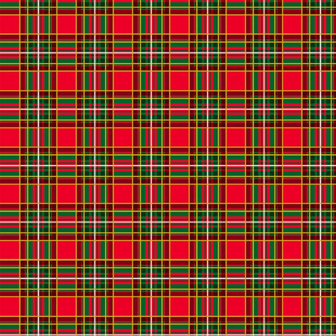 Red Plaid Metallic Christmas Fabric - CM2059 - Deck the Halls - by the ...