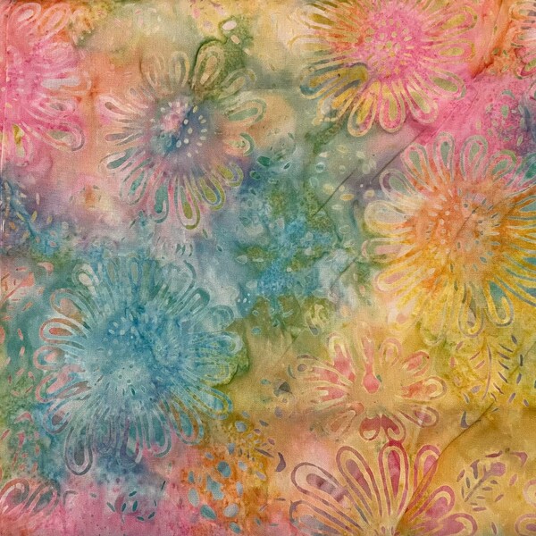 Rainbow Batik Fabric - Etsy