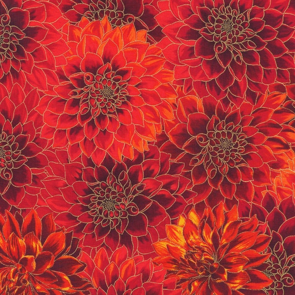 Robert Kaufman Autumn Bouquet Fabric - Etsy