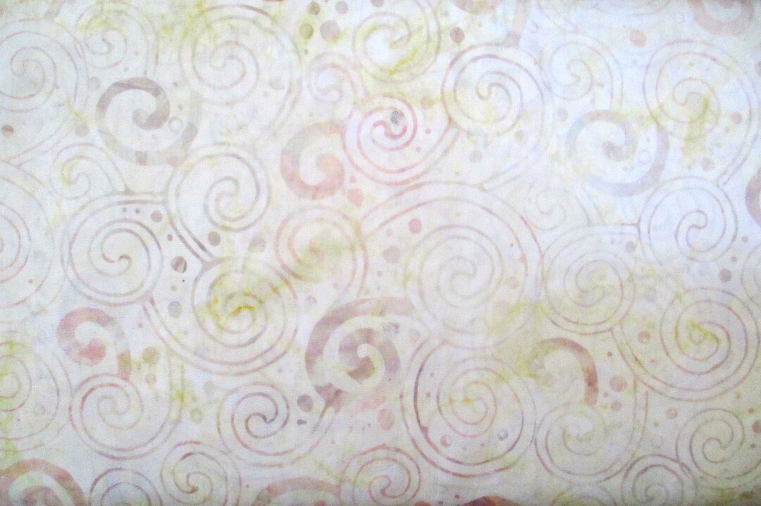 Cream Curly Swirls Tonga Batik Fabric 66 X 44 B2007 Timeless Treasures ...