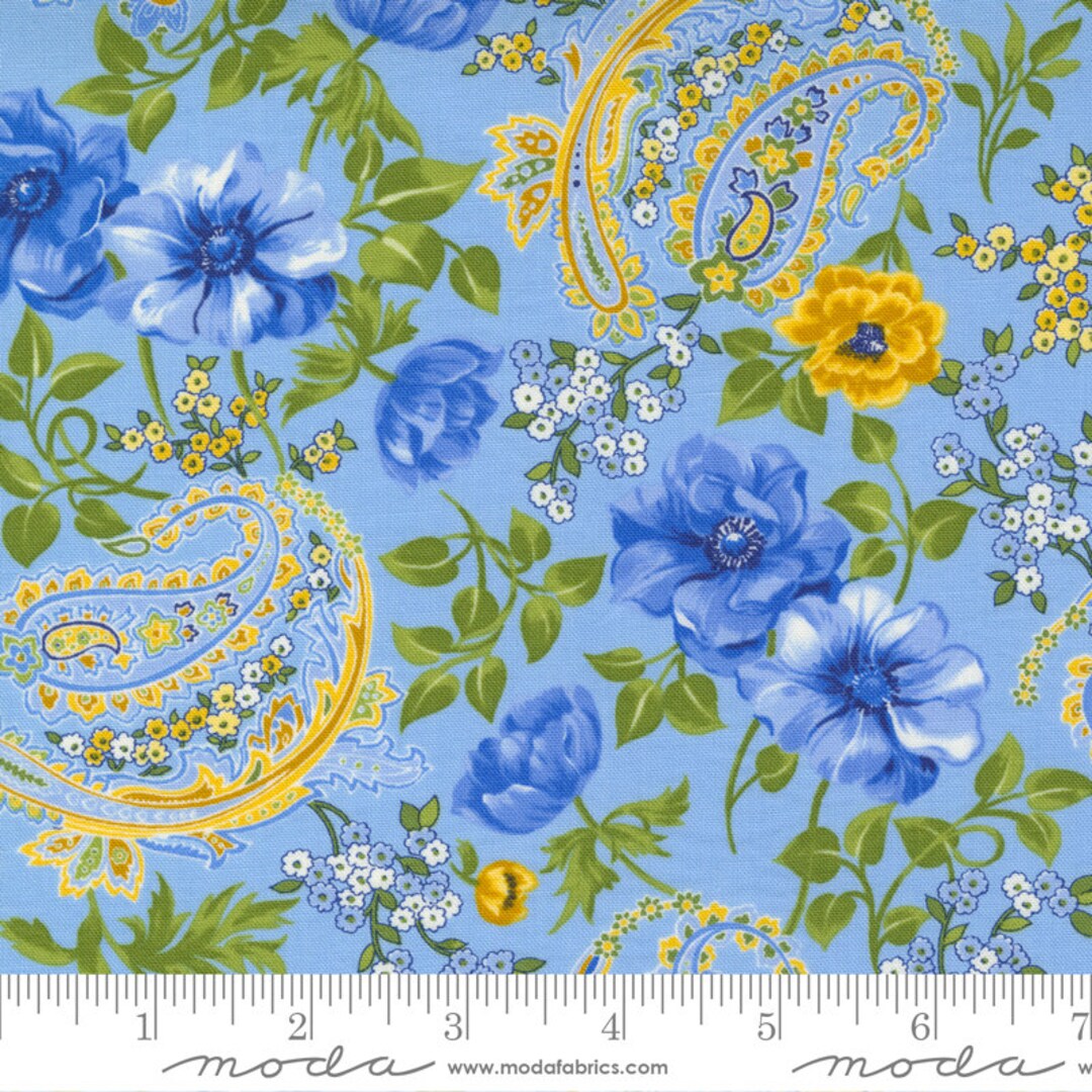 Sky Blue Summer Breeze Fabric - 33610 14 - Moda - Half Yard - Etsy