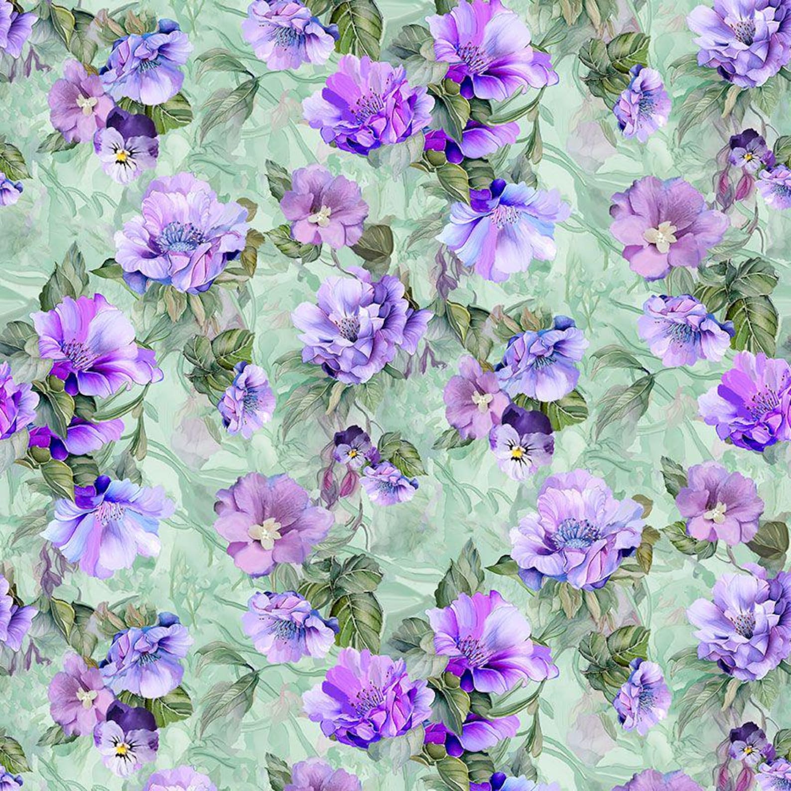 Garden Delight Hummingbirds Fabric Group - Timeless Treasures - CD3500 ...