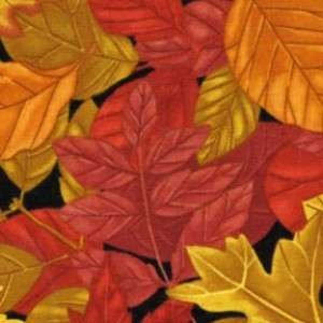 Fall Autumn Rust Leaf Fabric - Harvest Pumpkin Spice - Timeless ...