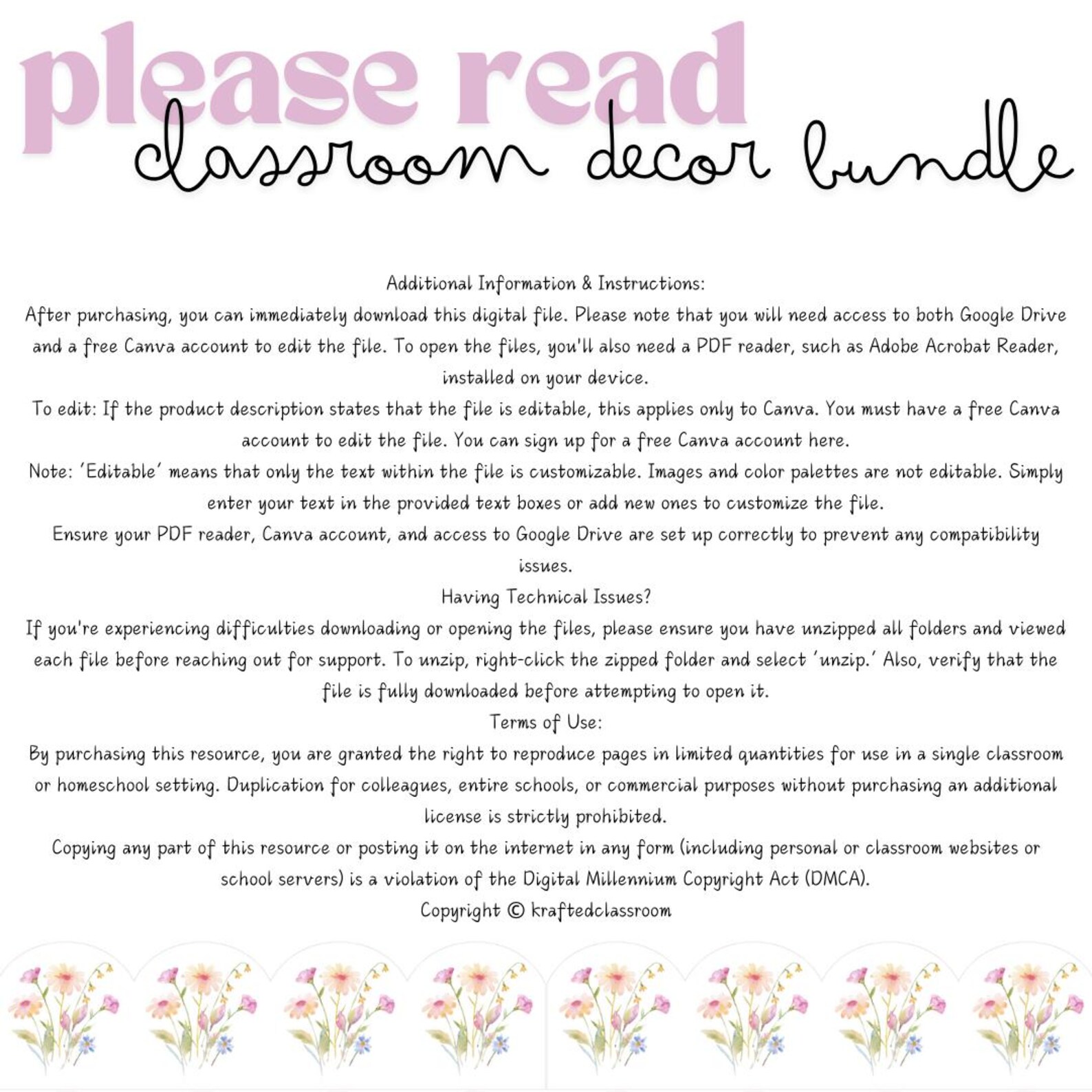 Bee Flower Honey Editable Welcome to Our Classroom Door Display - Etsy