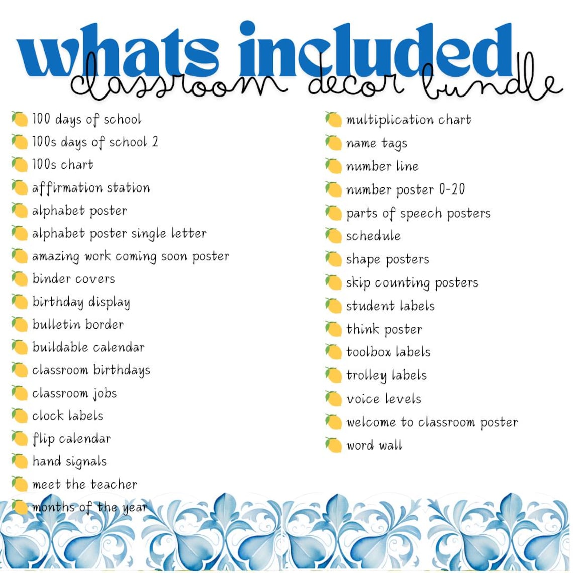 Mediterranean Theme Classroom Decor Bundle Blue Teacher Mediterranean ...