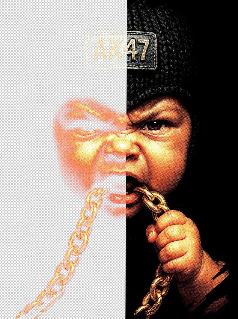Mini Gangsta Pack – 4 PNG Halftone Designs for DTF T-shirts | Street ...