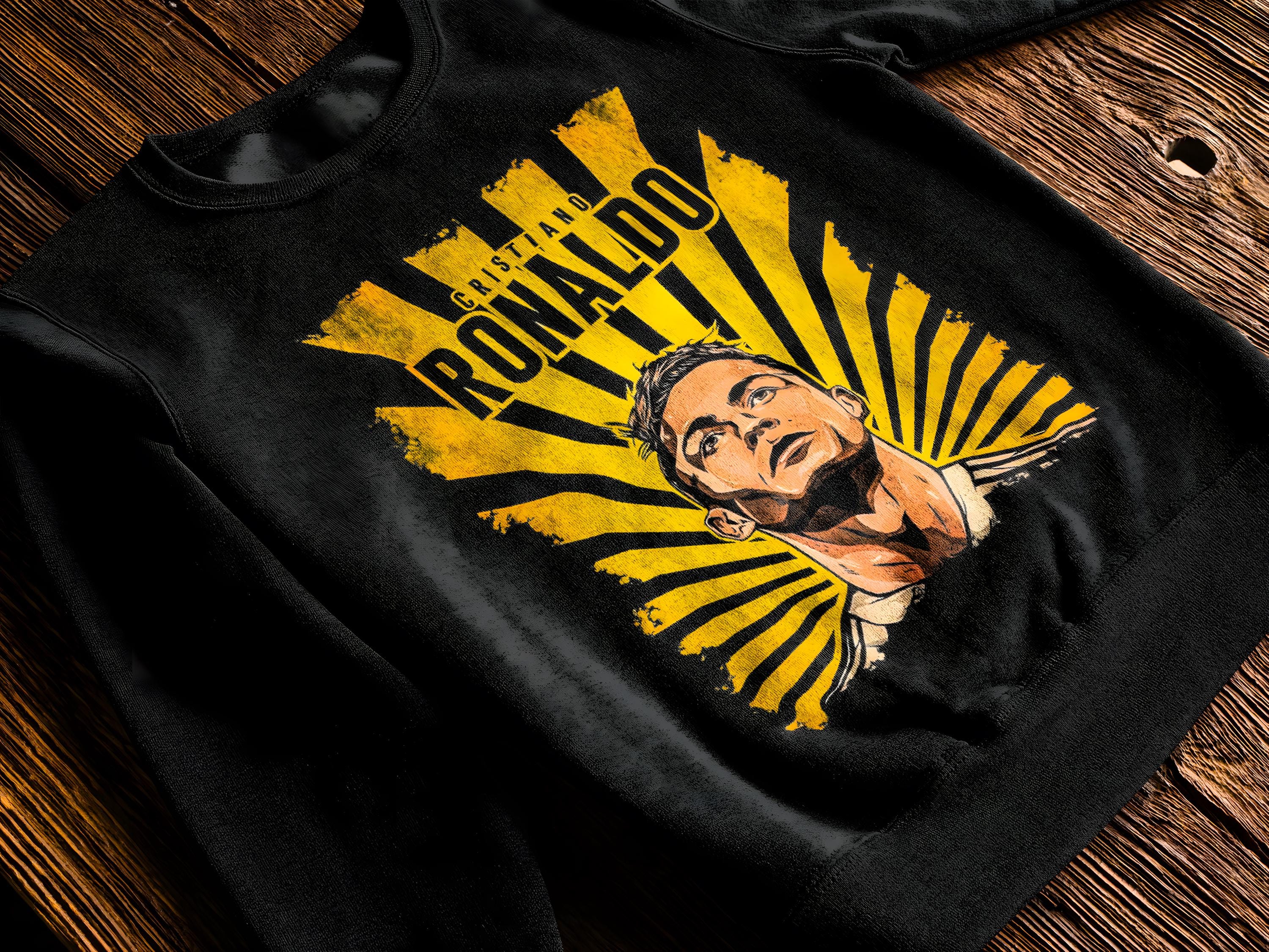 CR7 Halftone Designs - 12 Exclusive DTF Designs for Black T-shirts. T ...