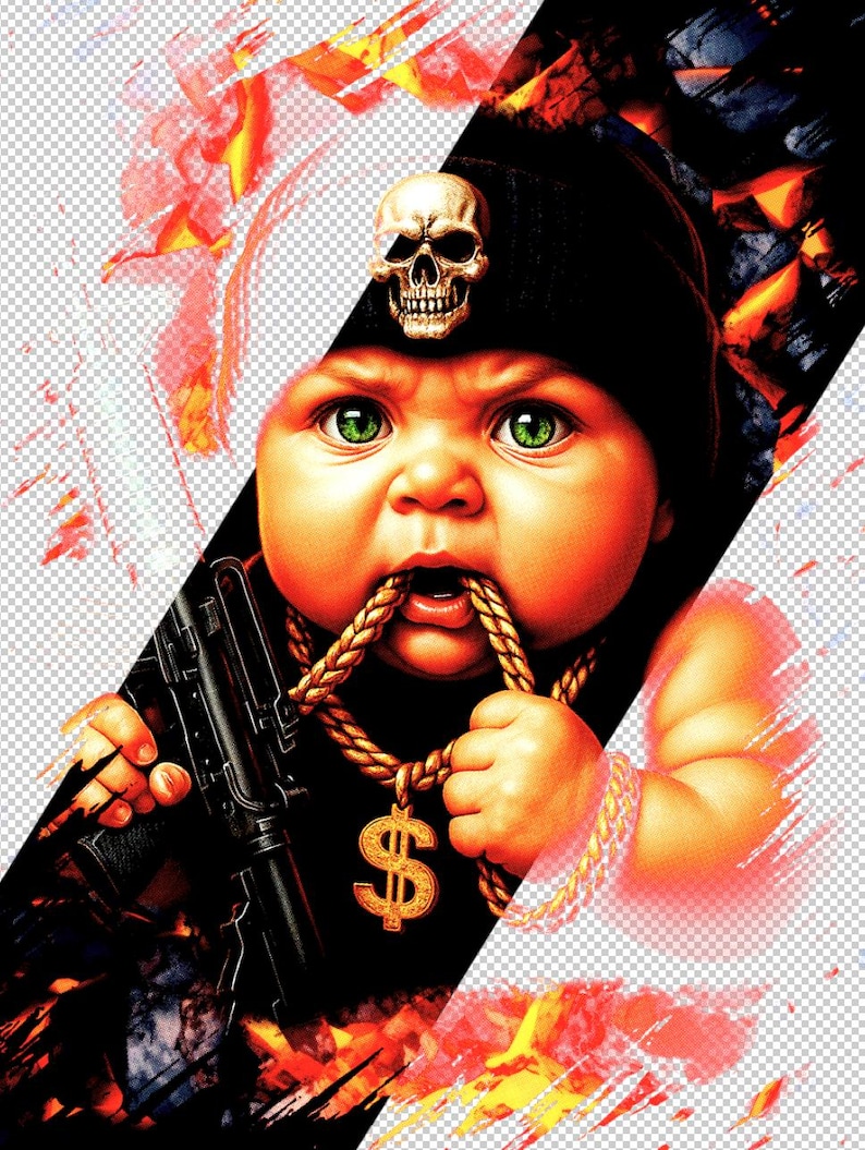 Mini Gangsta Pack – 4 PNG Halftone Designs for DTF T-shirts | Street ...