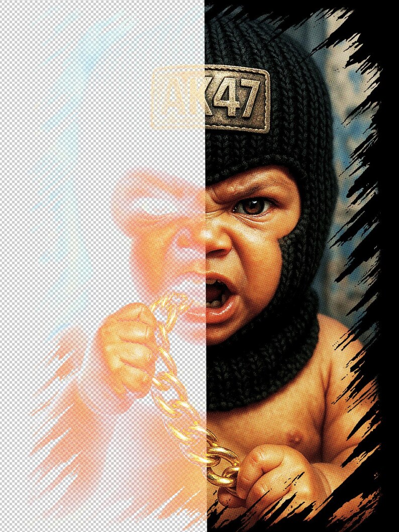Mini Gangsta Pack – 4 PNG Halftone Designs for DTF T-shirts | Street ...