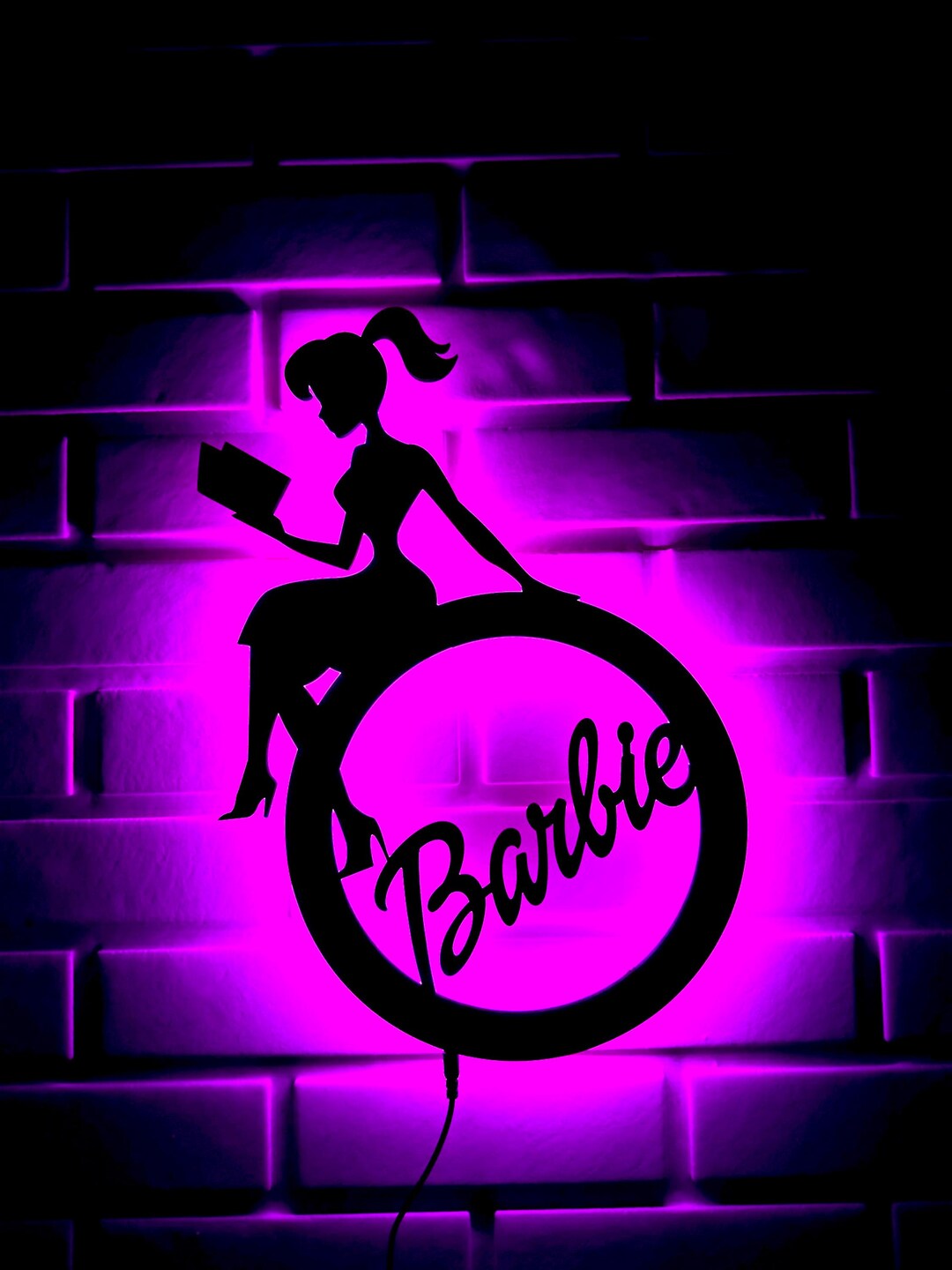 Barbie Led Sign,barbie Wall Logo Led, Barbie Wall Art, Barbie Wall Sign ...